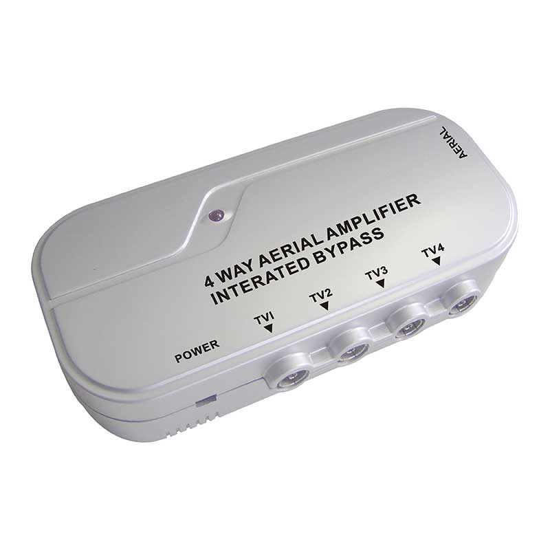 4 Way TV Booster Signal Distribution Amplifier with 4G Filter by ...