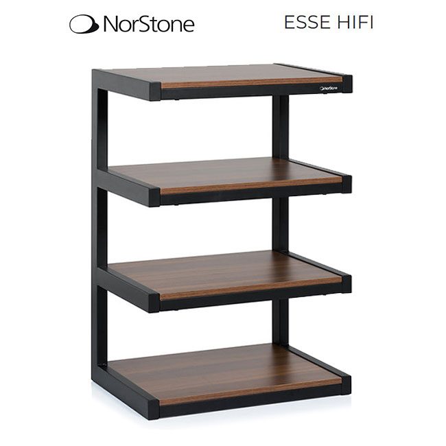 Norstone Esse HiFi Rack Stand – Black/Walnut – Digitalis Direct | The ...
